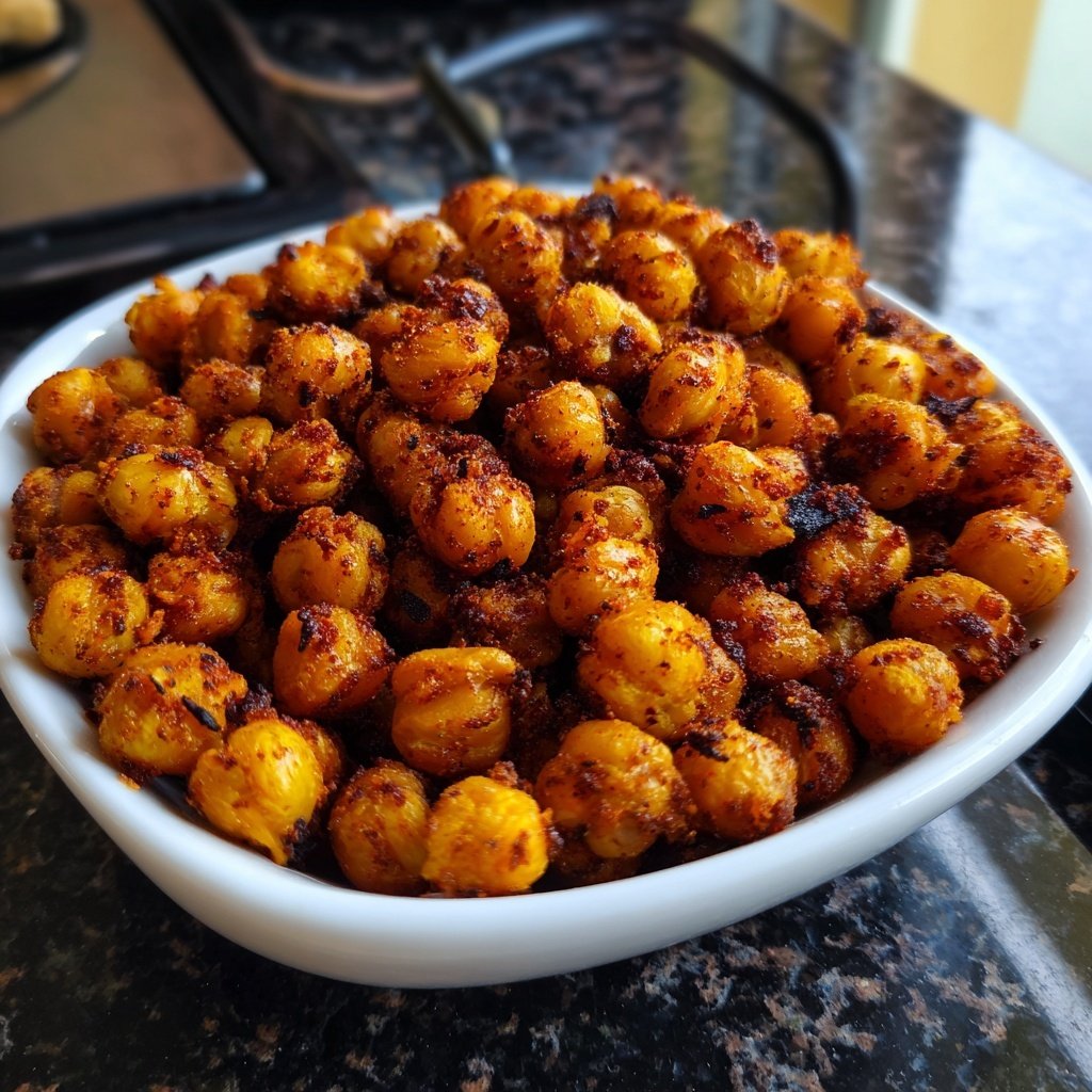 Crispy Roasted Chickpeas Spiced - Dishdune